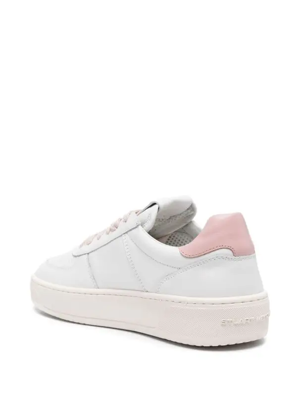 STUART WEITZMAN Courtside Leather Sneakers - White