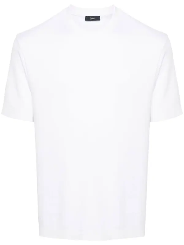 Herno Logo-plaque Cotton T-shirt - White