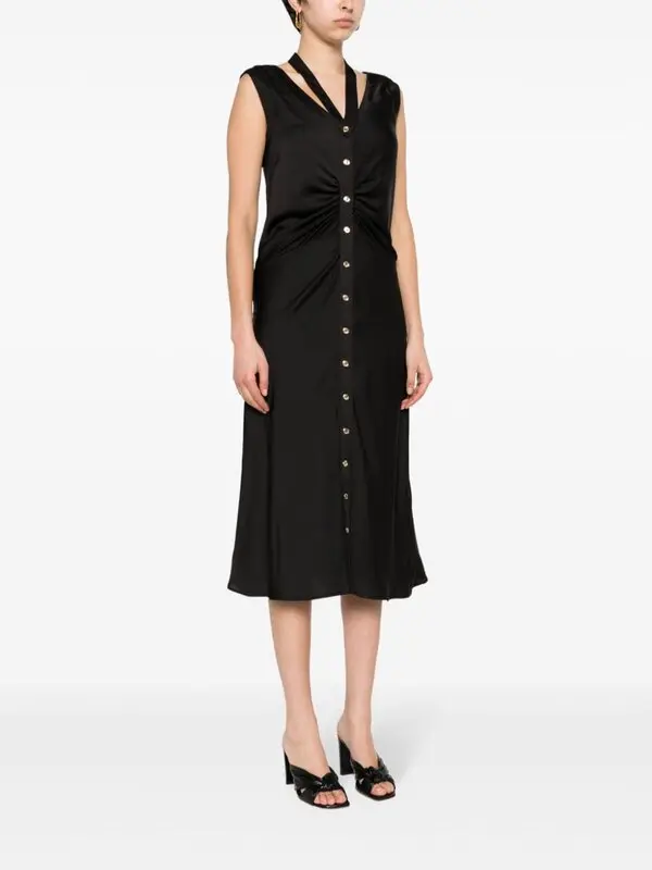 Pinko Ruched-detail Midi Dress