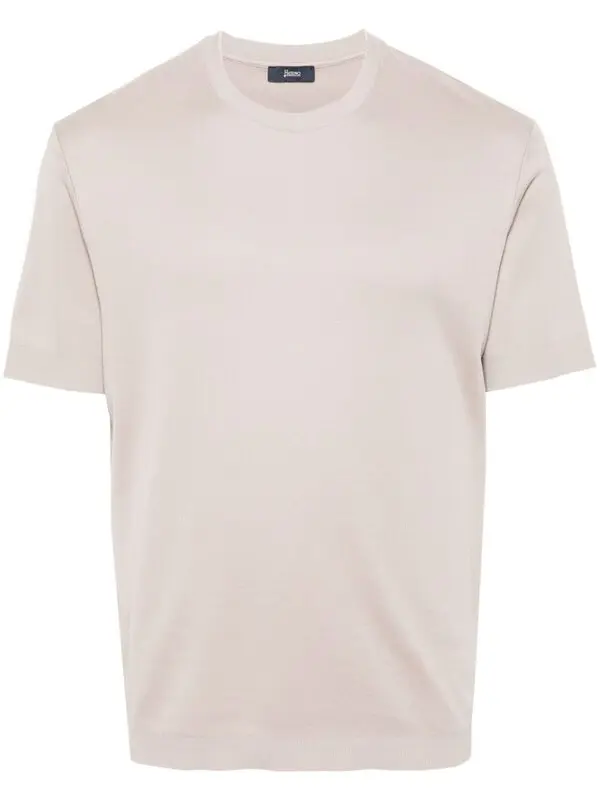 Herno Logo-plaque Cotton T-shirt - Brown