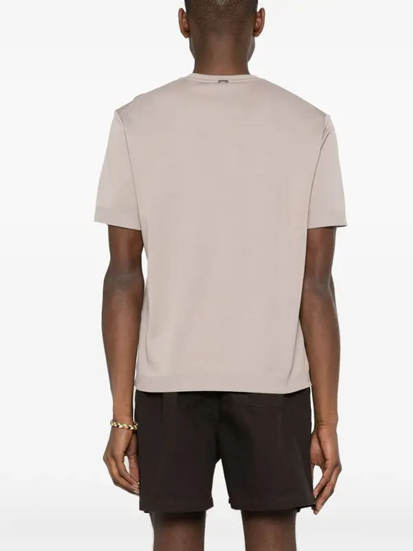 Herno Logo-plaque Cotton T-shirt - Brown