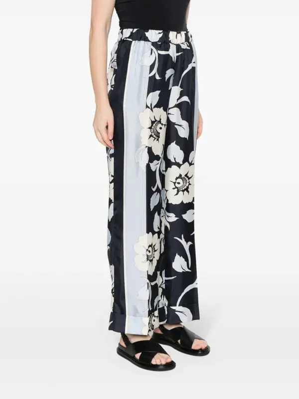 P.a.r.o.s.h Wide-leg Silk Trousers - Blue