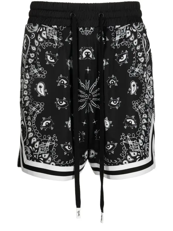 HACULLA. Paisley-print Basketball Shorts - Black