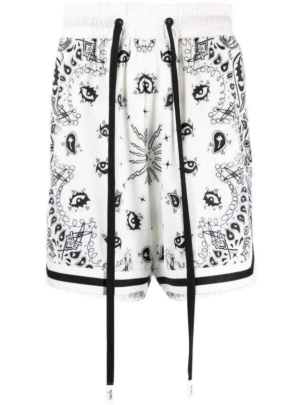 HACULLA. Paisley-print Track Shorts - White