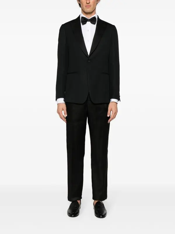 LARDINI Lurex-detail Single-breasted Blazer - Black