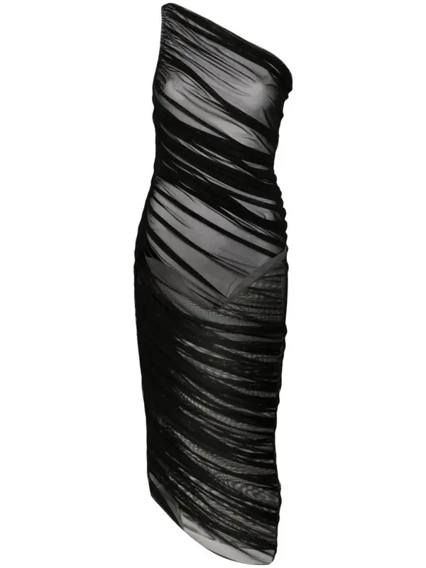 Norma Kamali Diana Asymmetric One-shoulder Gown - Black
