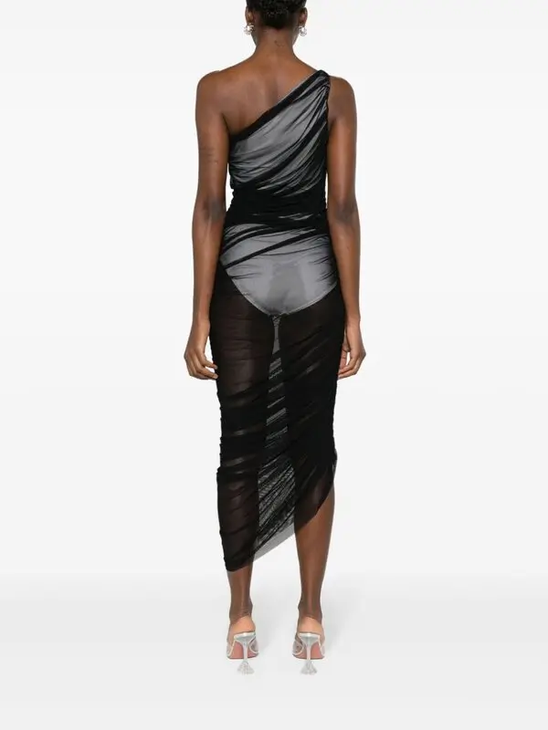 Norma Kamali Diana Asymmetric One-shoulder Gown - Black