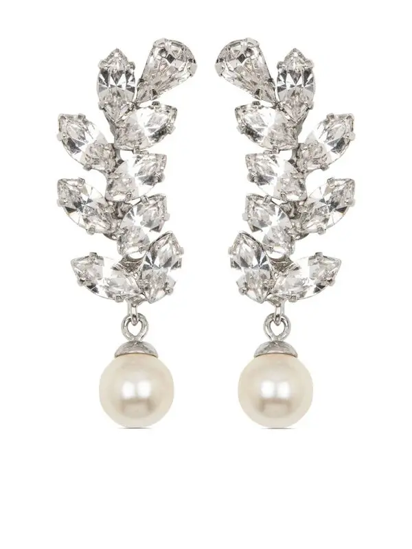 JENNIFER BEHR Verla Crystal Earrings - Silver