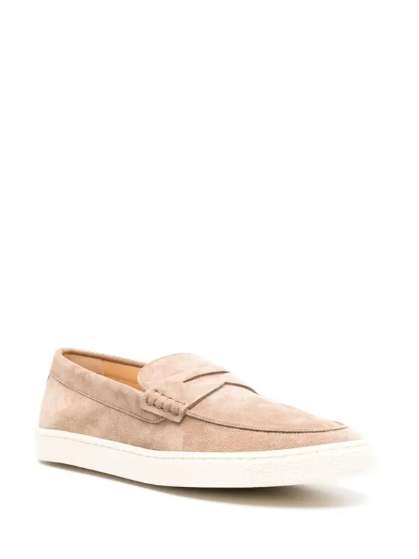 Brunello Cucinelli Suede Penny Loafers