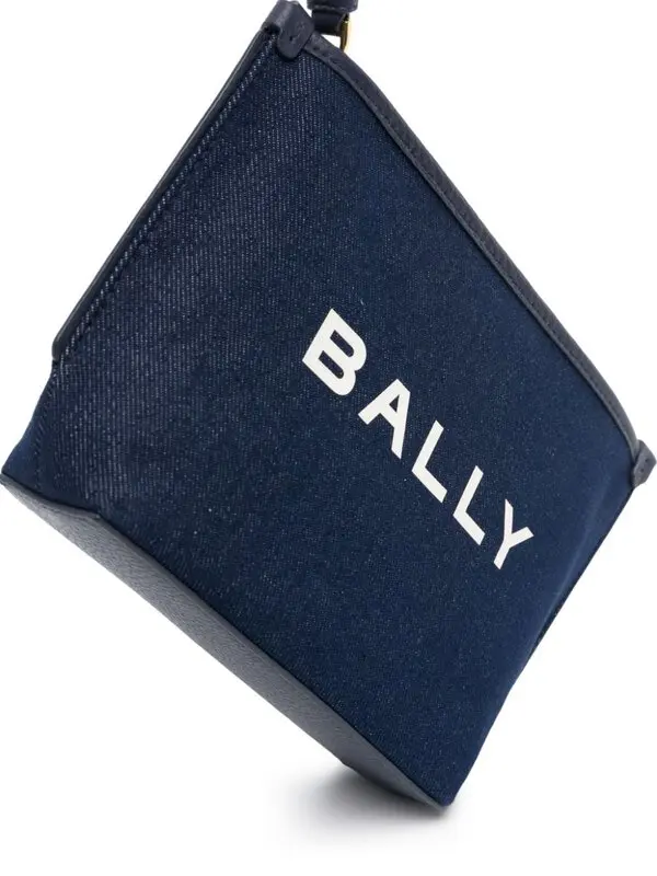 Bally Bar Canvas Clutch Bag