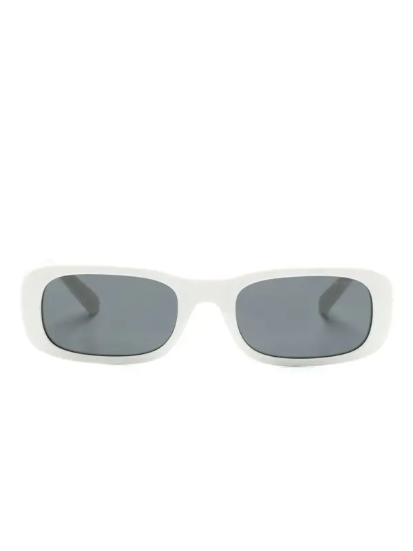 Miu Miu Glimpse Rectangle-frame Sunglasses - White