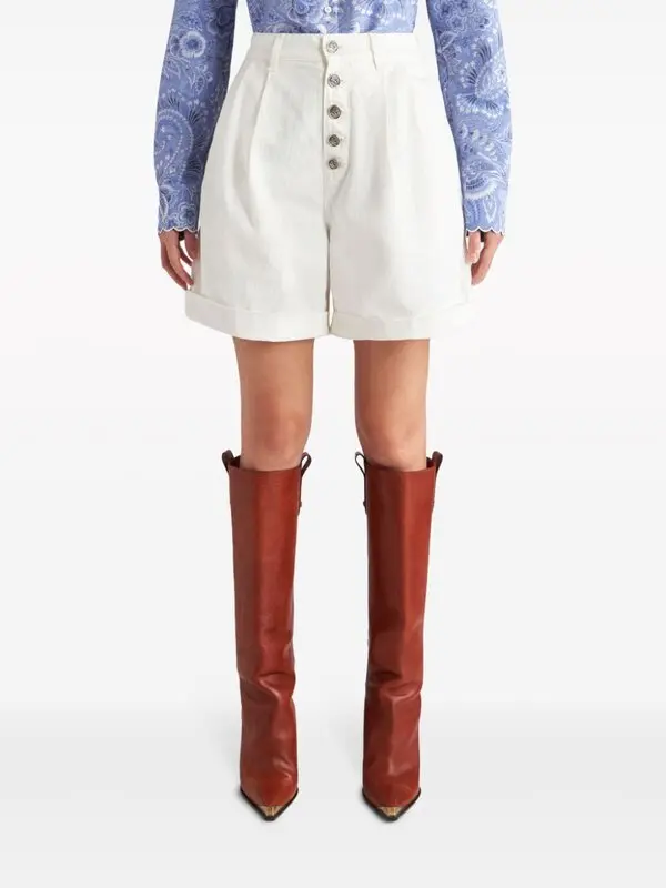Etro Cotton Bermuda Shorts - White