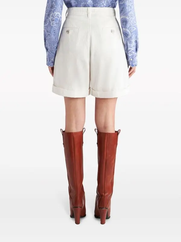Etro Cotton Bermuda Shorts - White