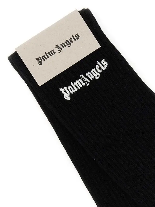Palm Angels Logo Socks - Black