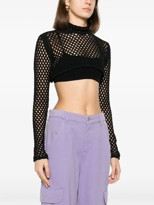 Moschino Perforated Crop Top