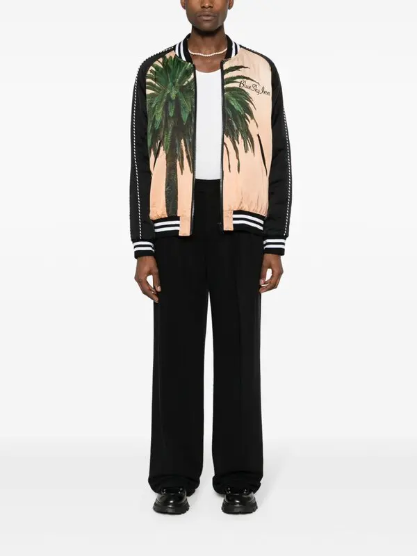 BLUE SKY INN Graphic-print Bomber Jacket - Black