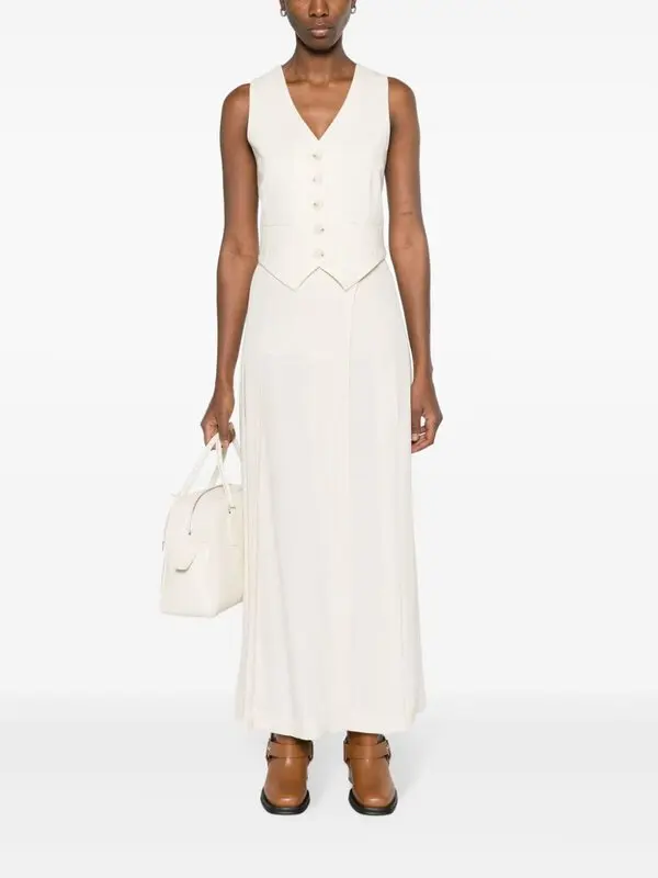 TOTEME Pleated Crepe Wrap Skirt