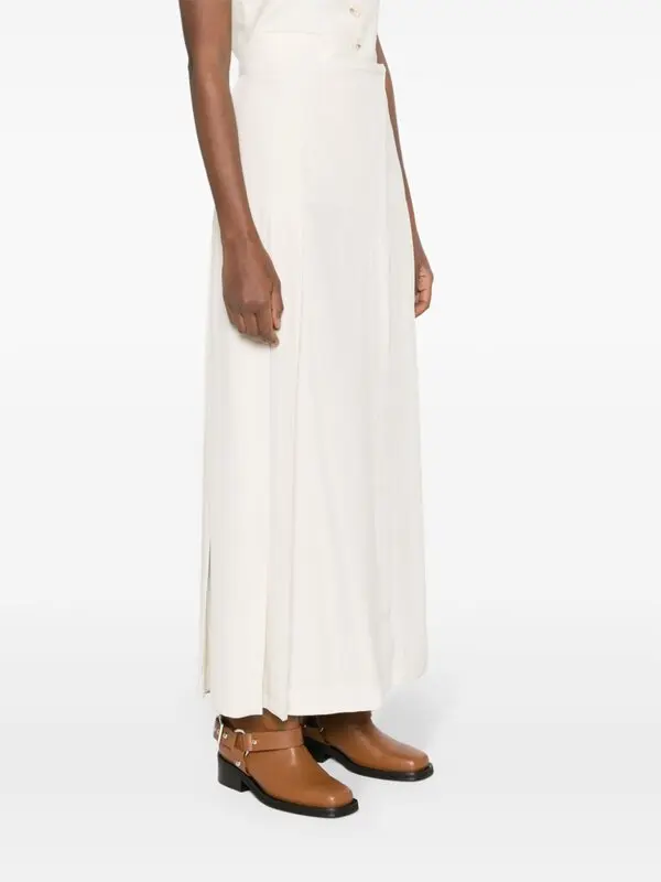 TOTEME Pleated Crepe Wrap Skirt