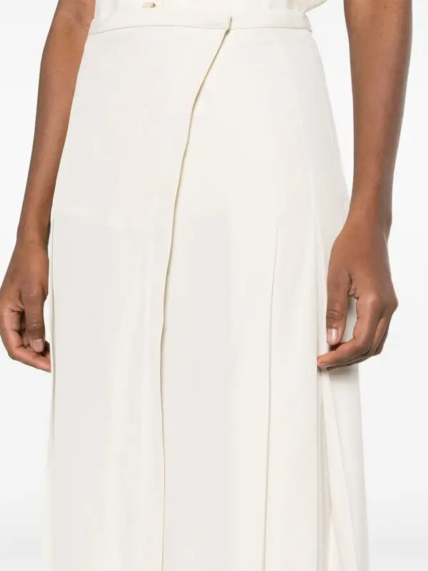 TOTEME Pleated Crepe Wrap Skirt