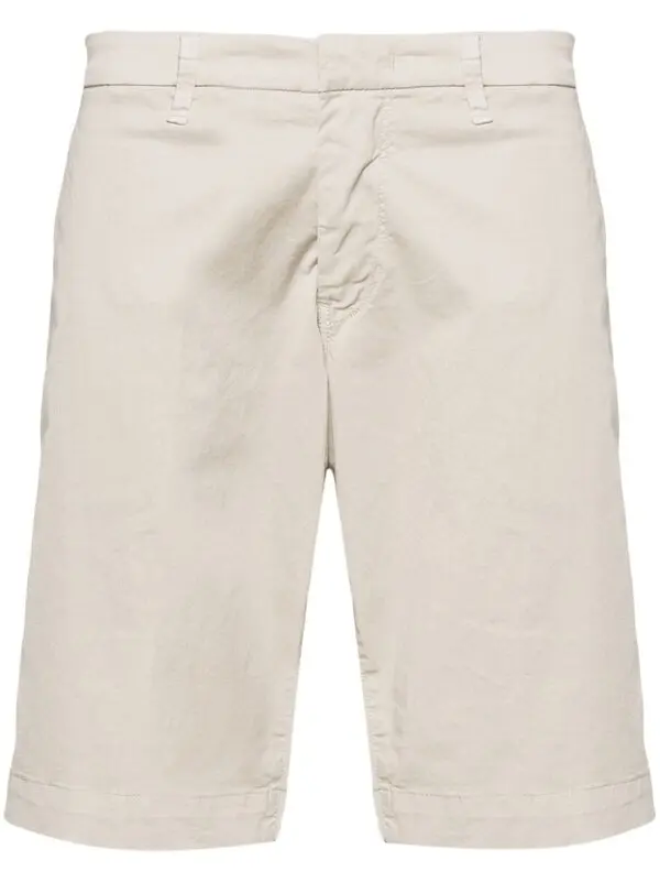 FAY Logo-patch Bermuda Shorts - Neutrals