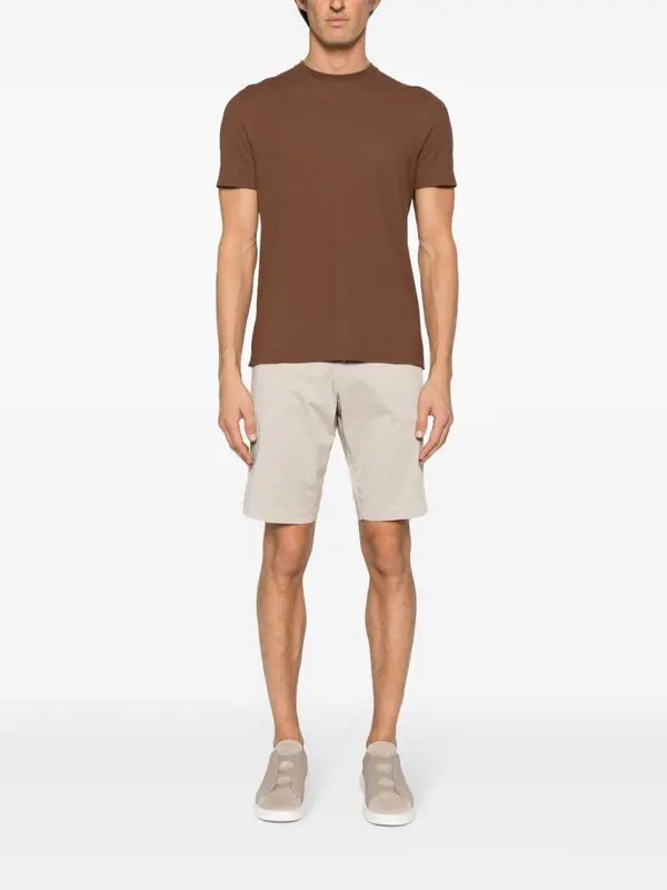 FAY Logo-patch Bermuda Shorts - Neutrals