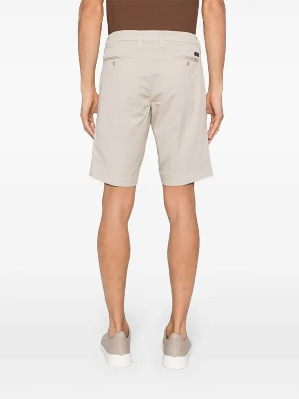 FAY Logo-patch Bermuda Shorts - Neutrals