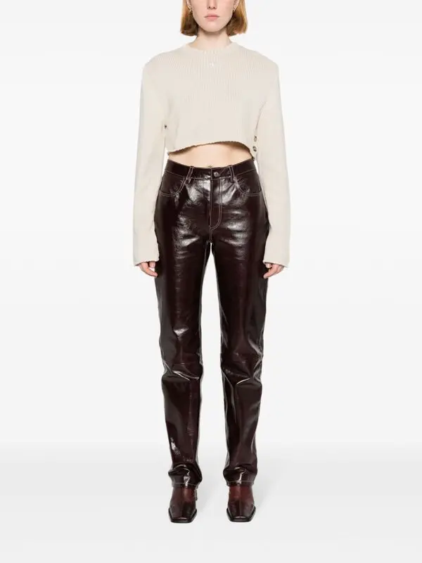 COURREGES Courrèges Logo-embroidered Cropped Jumper