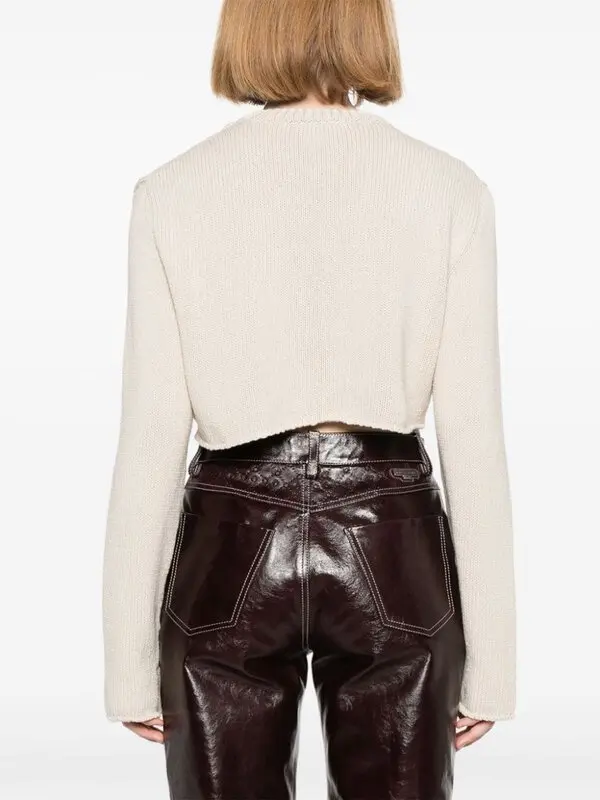 COURREGES Courrèges Logo-embroidered Cropped Jumper