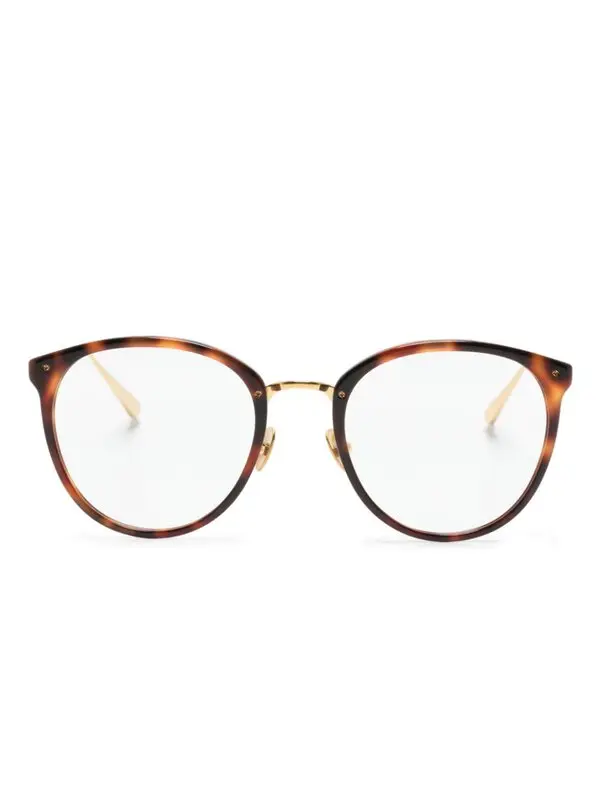 Linda Farrow Calthorpe Oval-frame Glasses - Gold