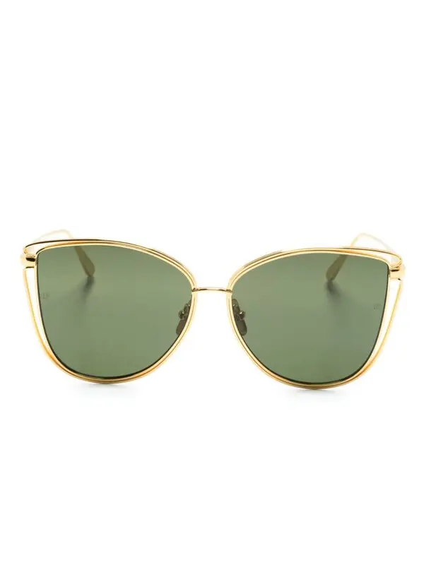 Linda Farrow Dinah Cat-eye Sunglasses - Gold