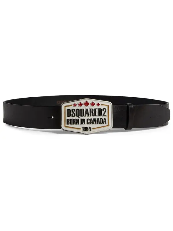 Dsquared2 Logo-buckle Leather Belt - Black