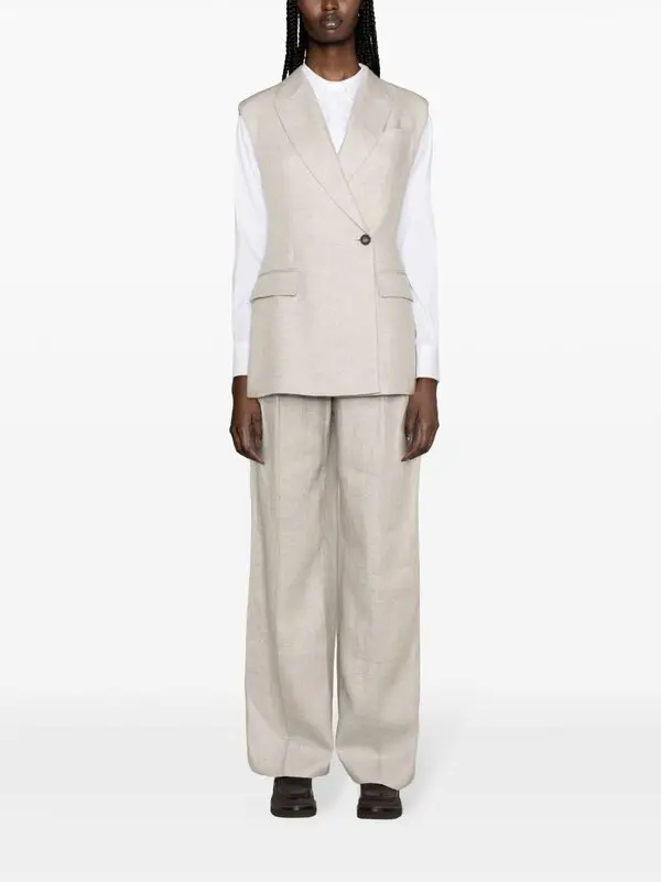 Brunello Cucinelli Metallic-threading Sleeveless Blazer