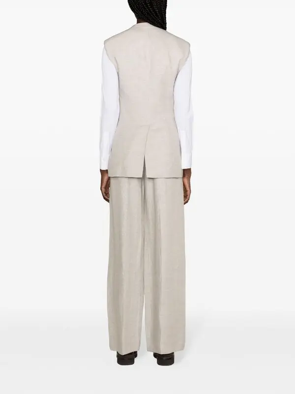 Brunello Cucinelli Metallic-threading Sleeveless Blazer