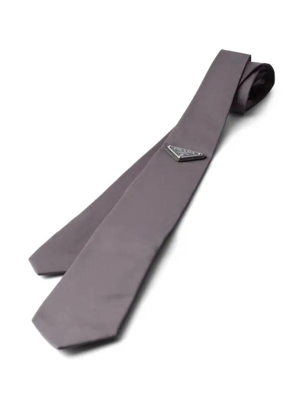 Prada Re-Nylon Gabardine Tie - Grey | Editorialist