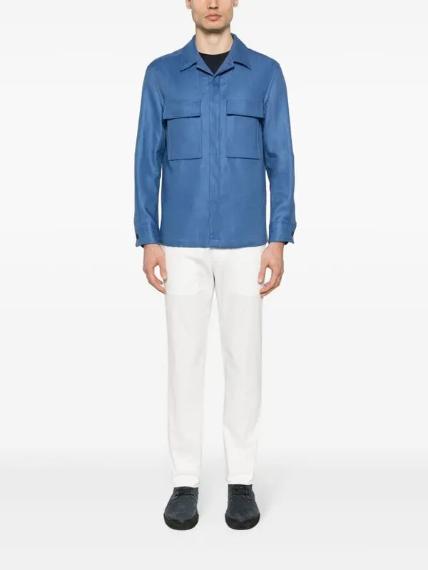 Zegna Twill Stretch-cotton Trousers
