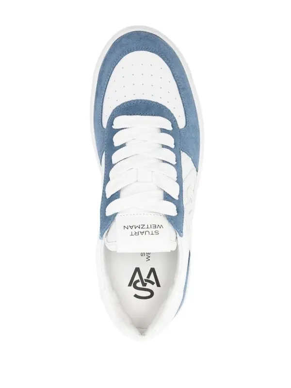 STUART WEITZMAN Courtside Leather Sneakers - White