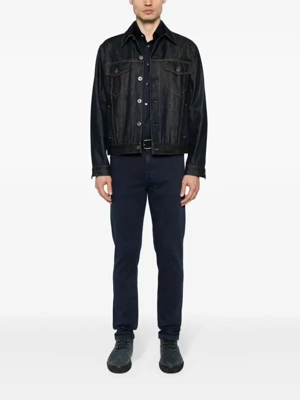 Zegna Logo Patch Mid-rise Jeans