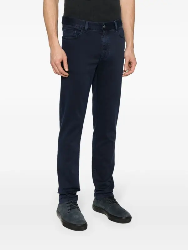 Zegna Logo Patch Mid-rise Jeans