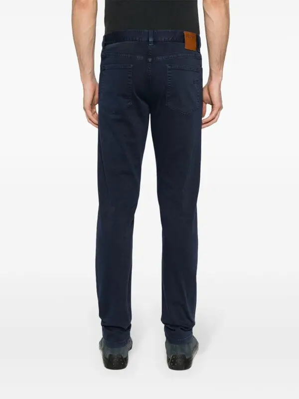 Zegna Logo Patch Mid-rise Jeans