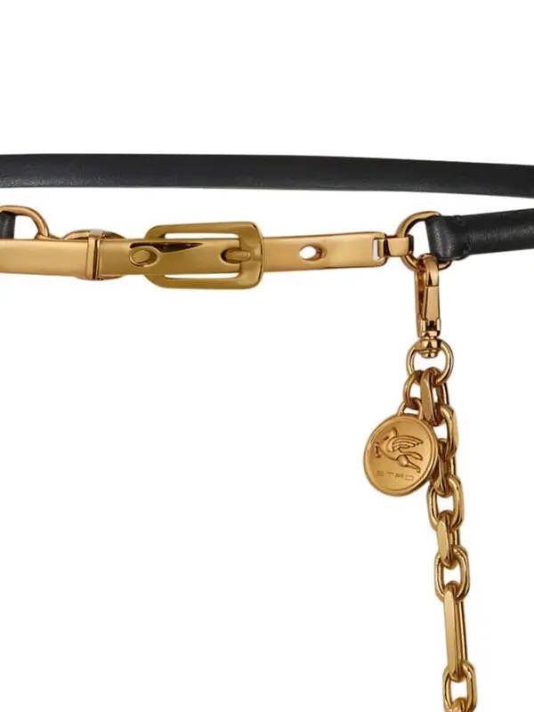 Etro Chain-link Leather Belt
