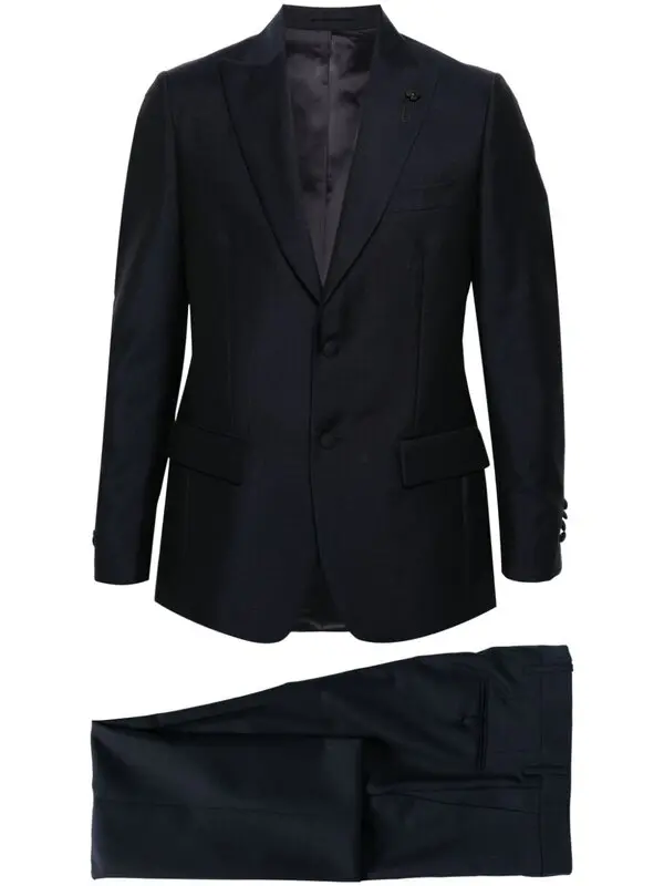 LARDINI Single-breasted Wool Blend Suit
