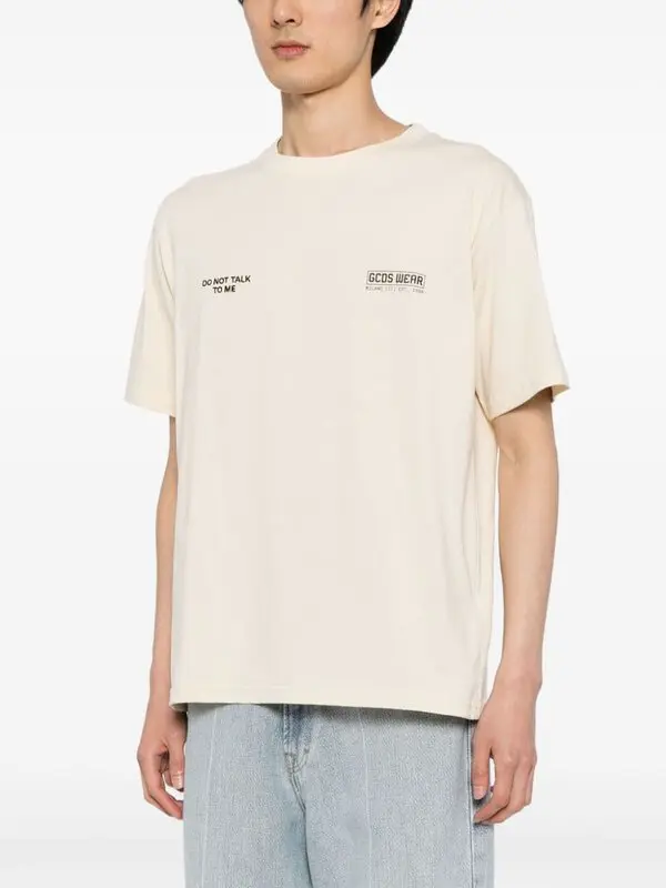 Gcds Slogan-print Cotton T-shirt