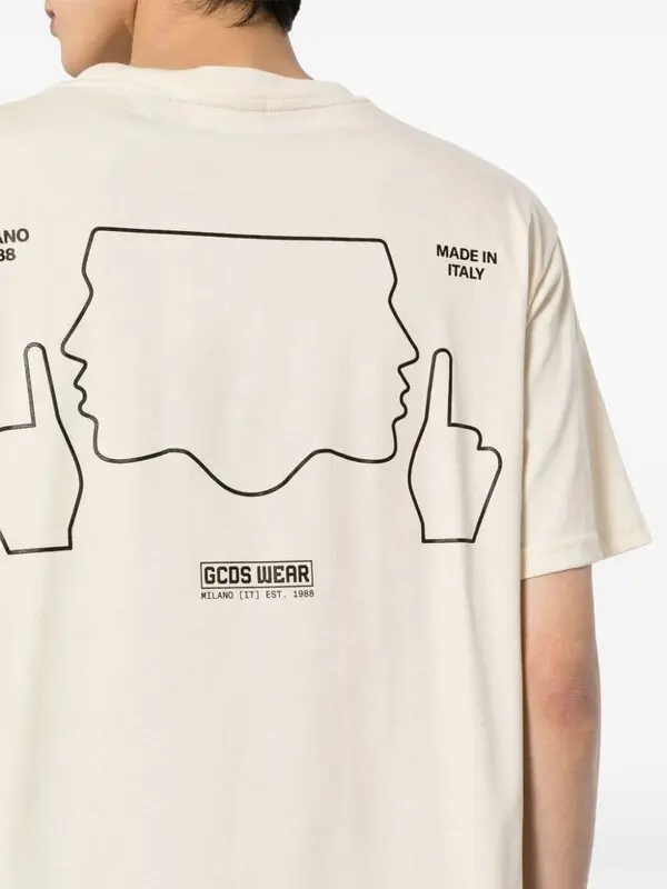 Gcds Slogan-print Cotton T-shirt