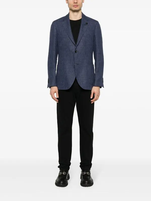 LARDINI Single-breasted Blazer - Blue