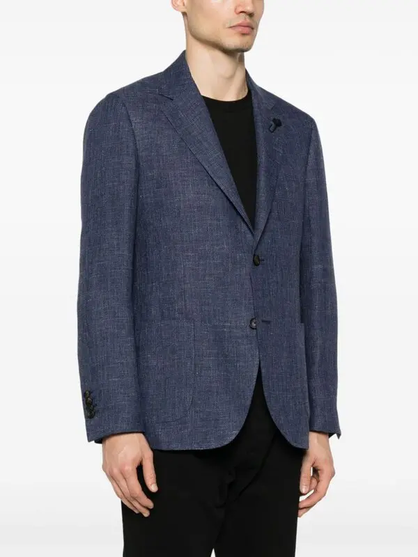LARDINI Single-breasted Blazer - Blue