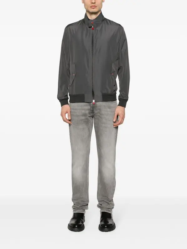 Kiton Zipped Lightweight Jacket - Grey