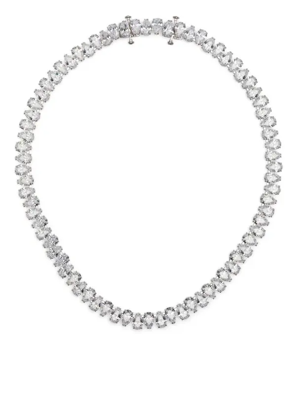 SWAROVSKI Matrix Pear-cut Necklace - Silver