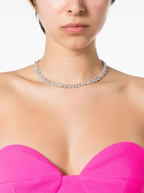 SWAROVSKI Matrix Pear-cut Necklace - Silver