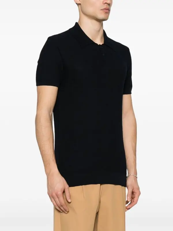 A.p.c. Jay Open-knit Polo Shirt - Blue