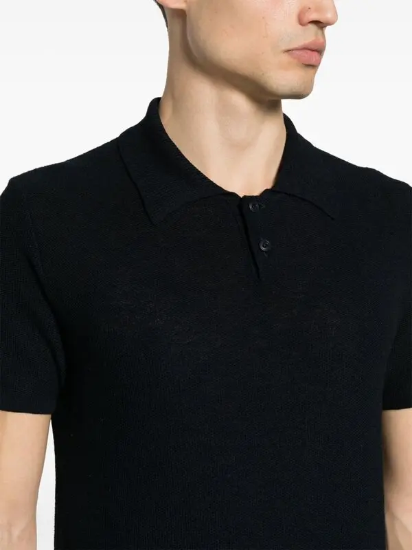 A.p.c. Jay Open-knit Polo Shirt - Blue